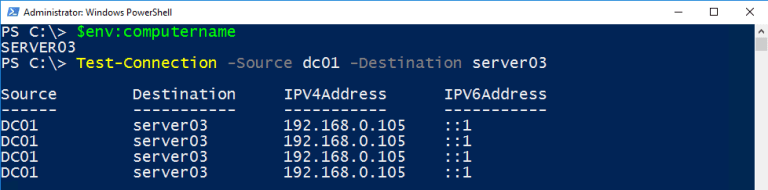 The modern version of ping: Test-Connection – SID-500.COM