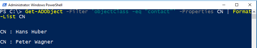 PowerShell: Finding Active Directory Contacts – SID-500.COM
