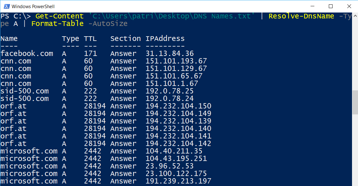 The new nslookup: Resolve-DnsName – SID-500.COM