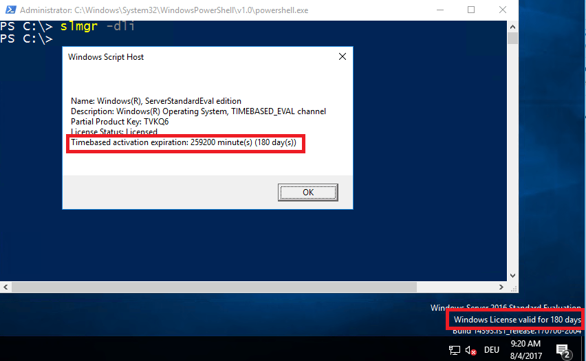 Windows Server 2016/2019/2022 Evaluation: How to extend the Trial ...
