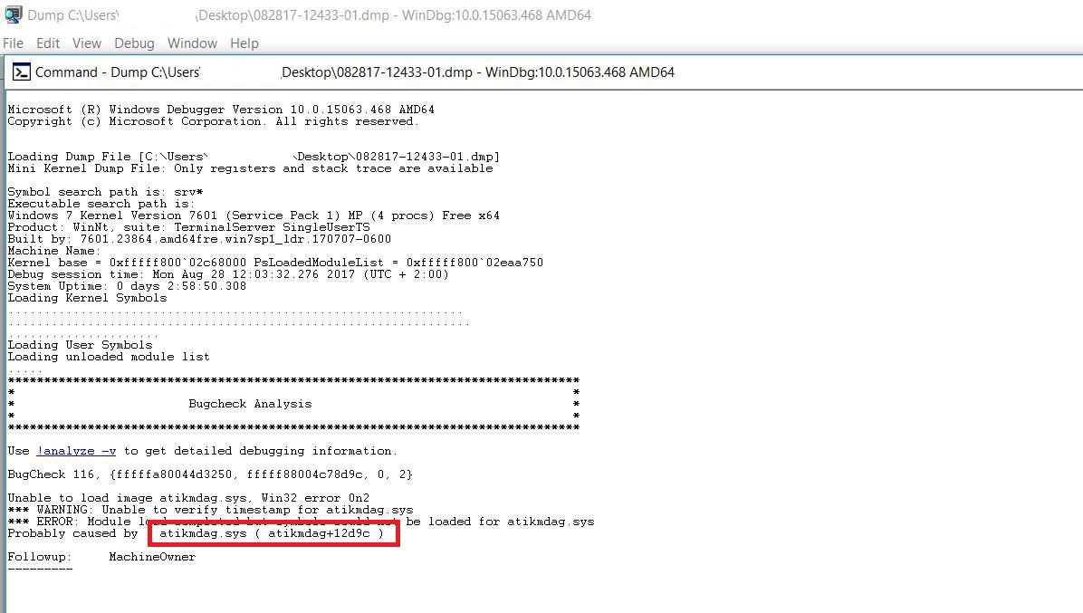 Windows Bluescreen: How to check the memory dump file with WinDbg – SID ...