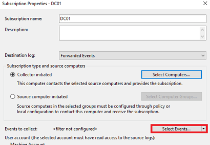 Active Directory: Configuring Event Log Subscriptions (Forwarding) – SID-500.COM