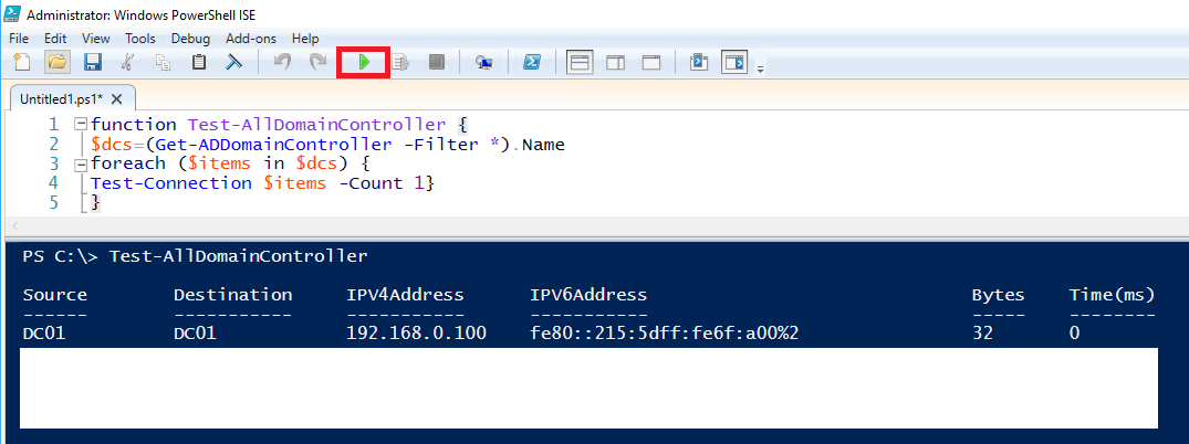 Test the reachability of all Domain-Controllers: Test ...