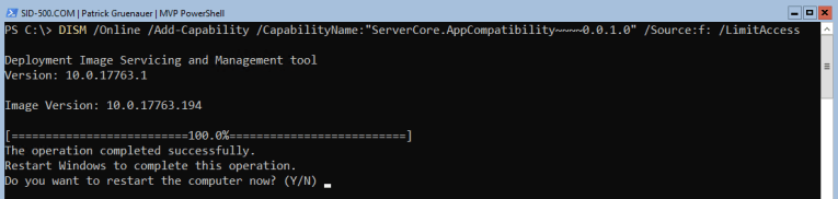 Server Core 2019: Installing Features on Demand (FOD) – SID-500.COM