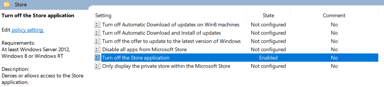 Windows 10: Deny Windows Store Access and Disable all Apps from ...