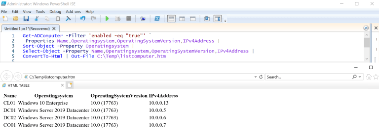 PowerShell: Retrieve List of Domain-Computers by Operating System – SID ...