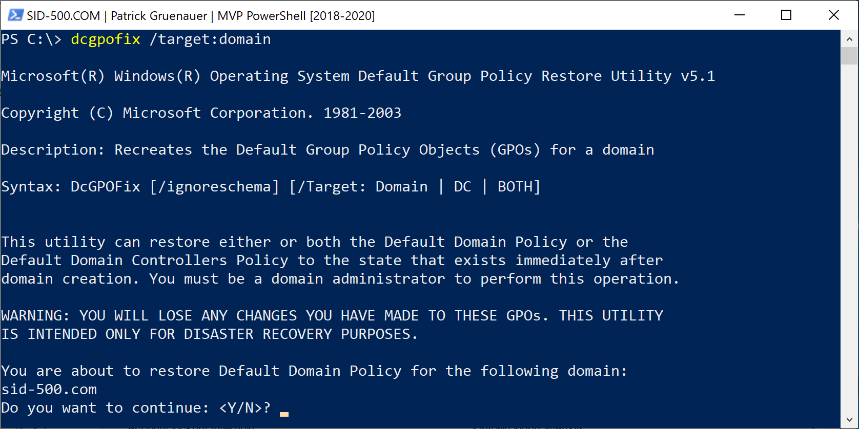 Active Directory: Changing Default Password and Lockout Policies – SID ...