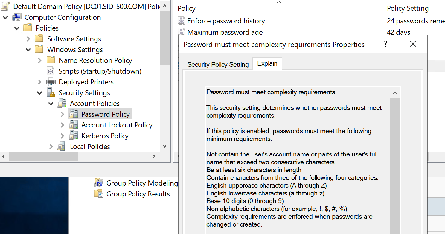 Active Directory: Changing Default Password and Lockout Policies – SID ...