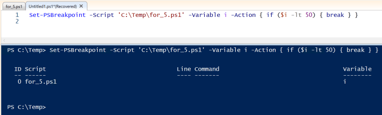 Troubleshooting PowerShell Scripts with Set-PSBreakPoint – SID-500.COM