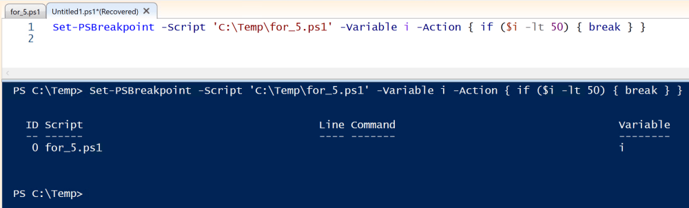 Troubleshooting PowerShell Scripts with Set-PSBreakPoint – SID-500.COM