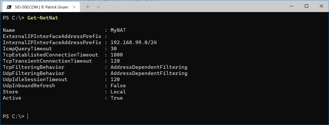 How to create a NAT-Switch on Hyper-V with PowerShell – SID-500.COM