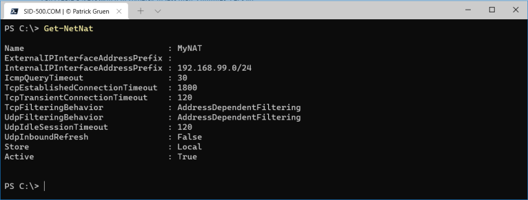How to create a NAT-Switch on Hyper-V with PowerShell – SID-500.COM