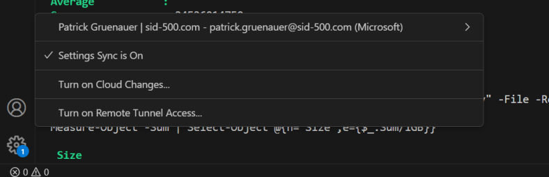 Visual Studio Code: How to enable Cloud Sync – SID-500.COM